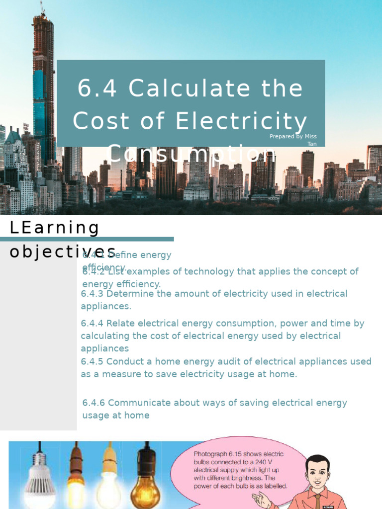 Calculate Electricity Costs & Savings | PDF