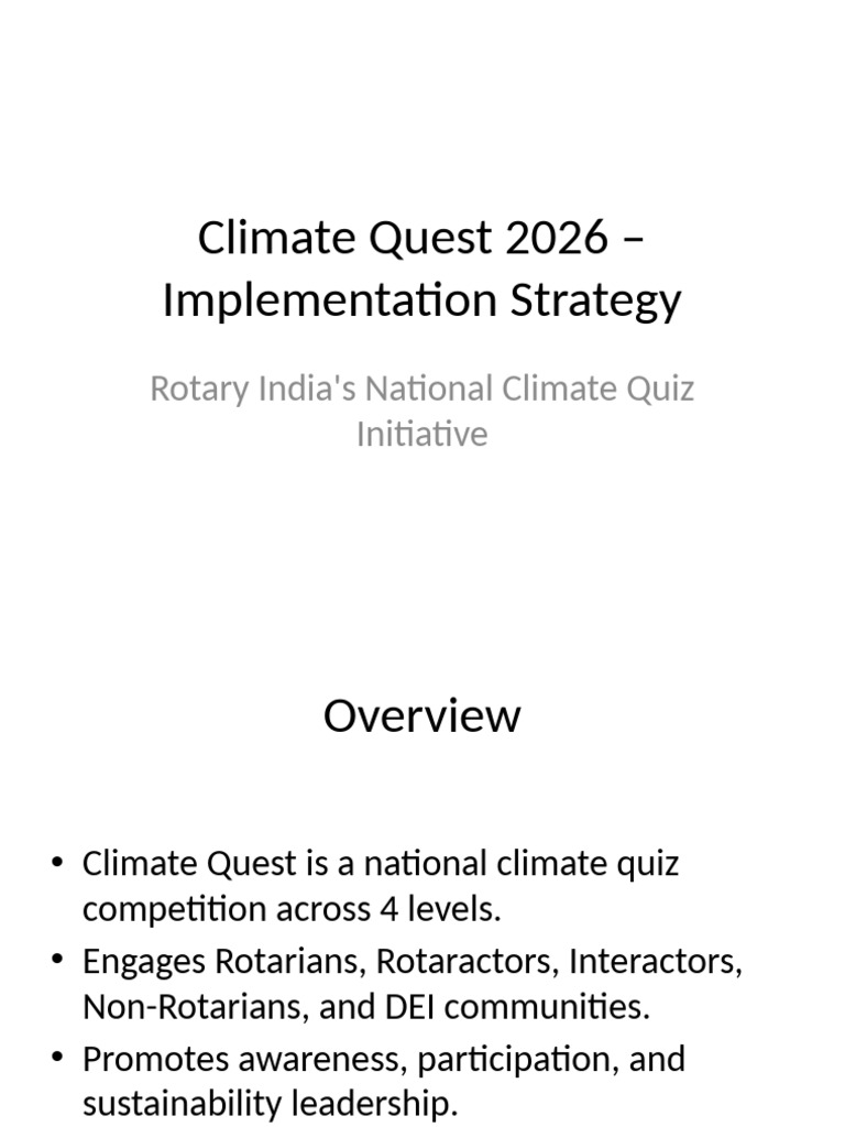 Climate Quest Implementation Strategy Pdf