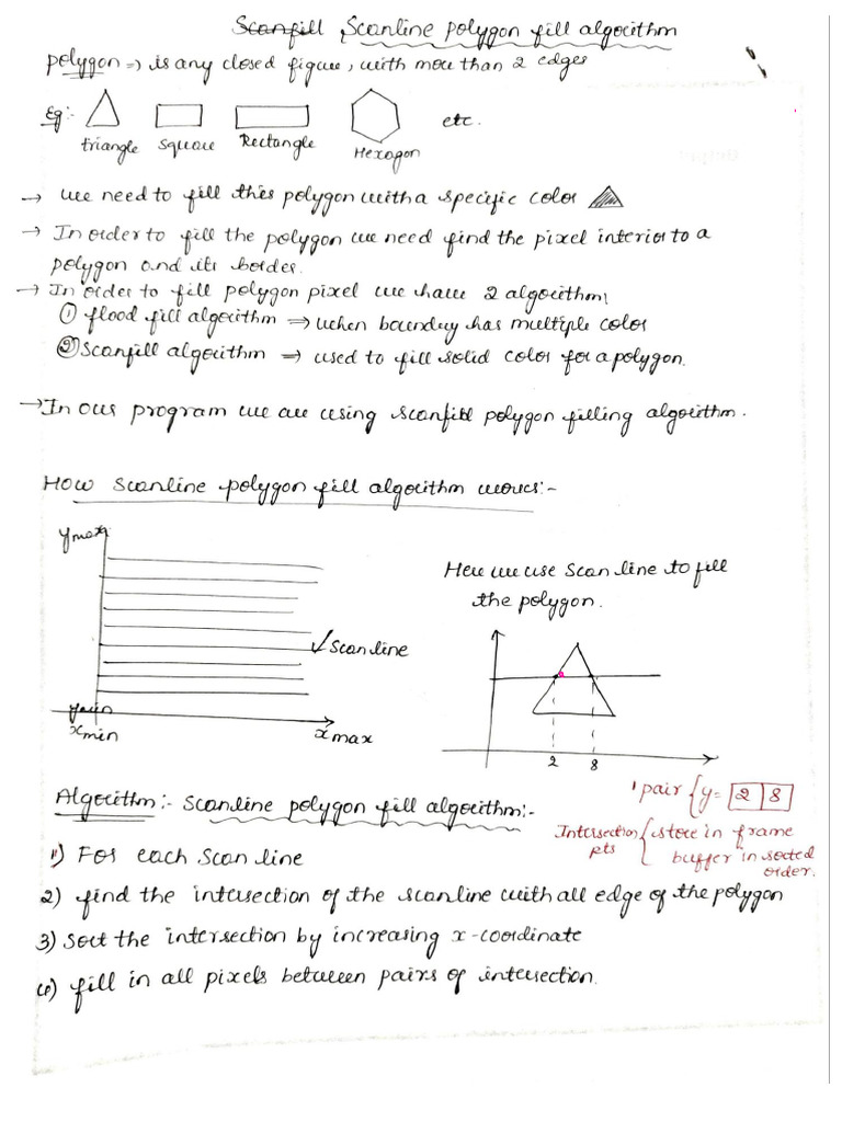 Scan Fill Algorithm | PDF