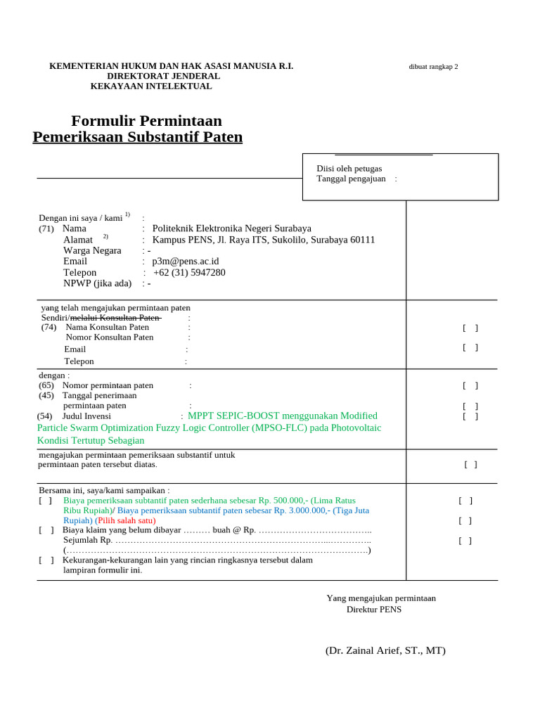 2. Formulir Pemeriksaan Substantif | PDF