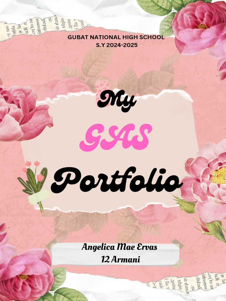Pink Vintage Scrapbook Portfolio Cover A4 Document - 20250122 - 072422 ...
