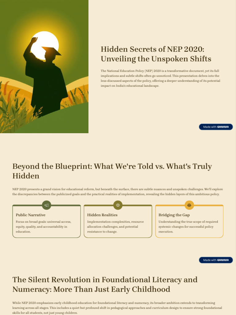 NEP 2020: Uncovering Hidden Challenges | PDF | Teachers | Vocational ...