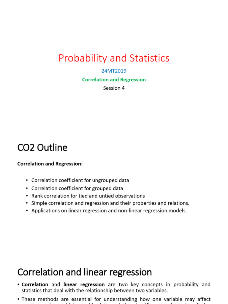 Correlation and Regression Analysis Guide | PDF | Regression Analysis ...