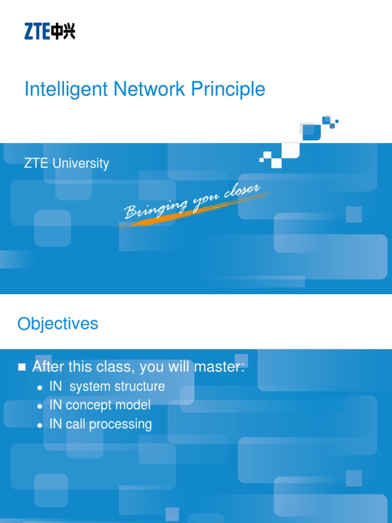 Intelligent Network Principle: ZTE University | PDF ...