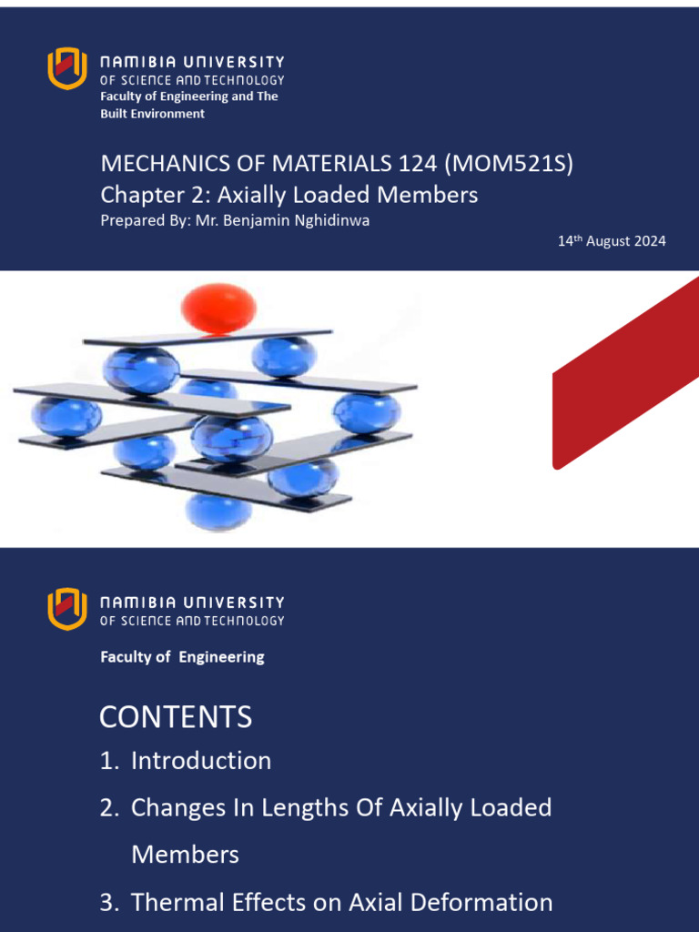 Axially Loaded Members and Deformation | PDF | Stress (Mechanics ...