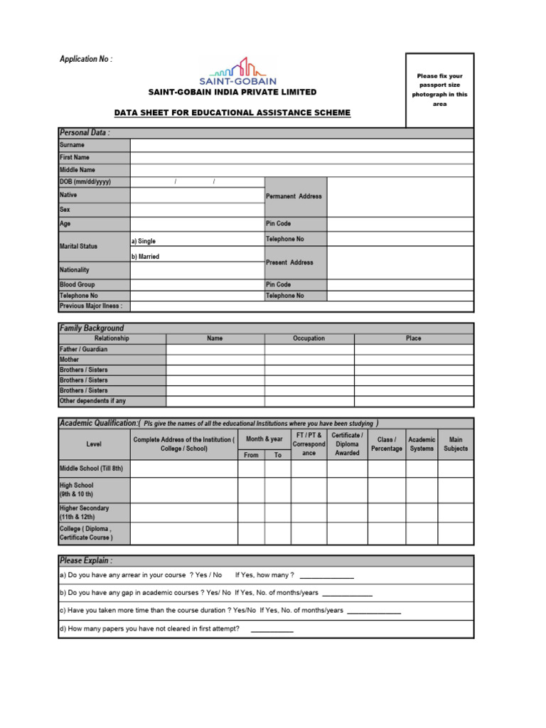 SGIPL - Educational Assistance Application | PDF