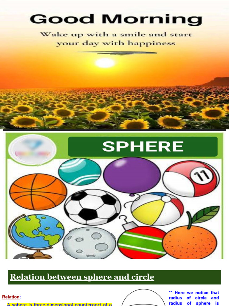 Sphere and Circle Relationship Explained | PDF