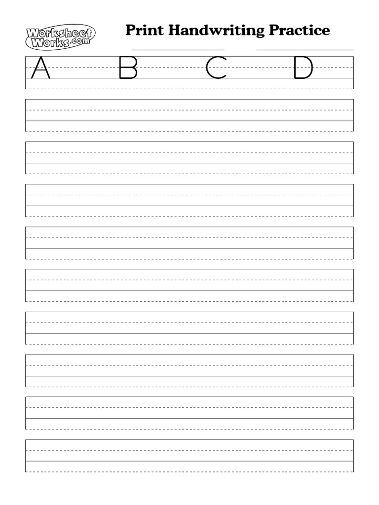 WorksheetWorks Print Handwriting Practice 2 | PDF