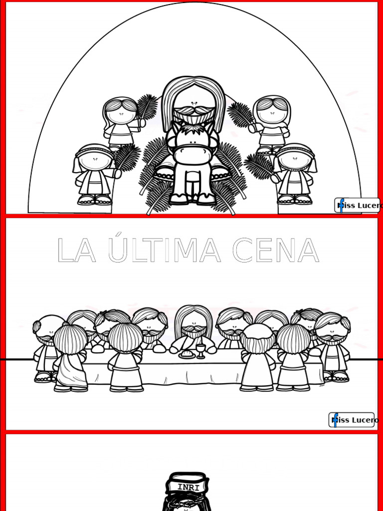 Fichas para Colorear Semana Santa | PDF