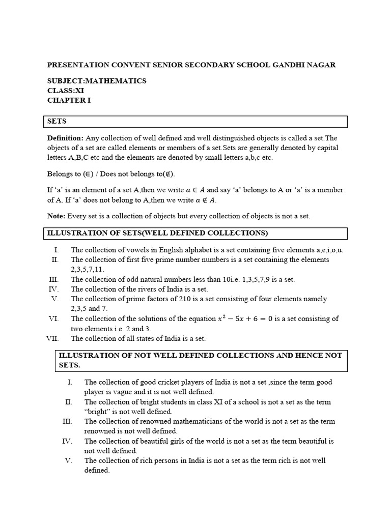 Introduction to Sets in Mathematics | PDF | Bracket | Real Number