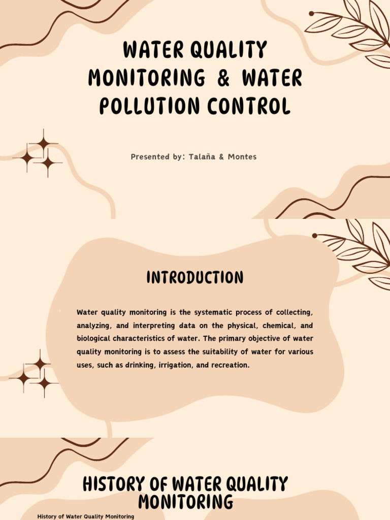 Group 2 - Water Quality Monitoring & Water Pollution Control | PDF ...