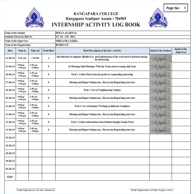 Log Book | PDF