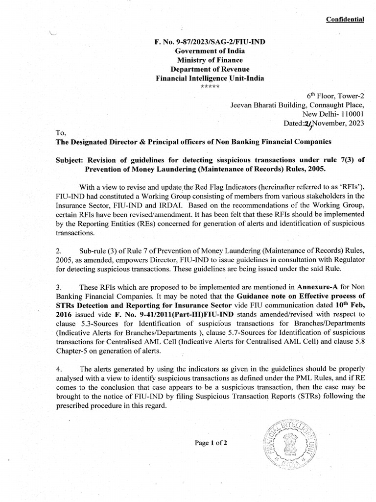 Letter and Guidelines To PO and DDS-NBFC | PDF