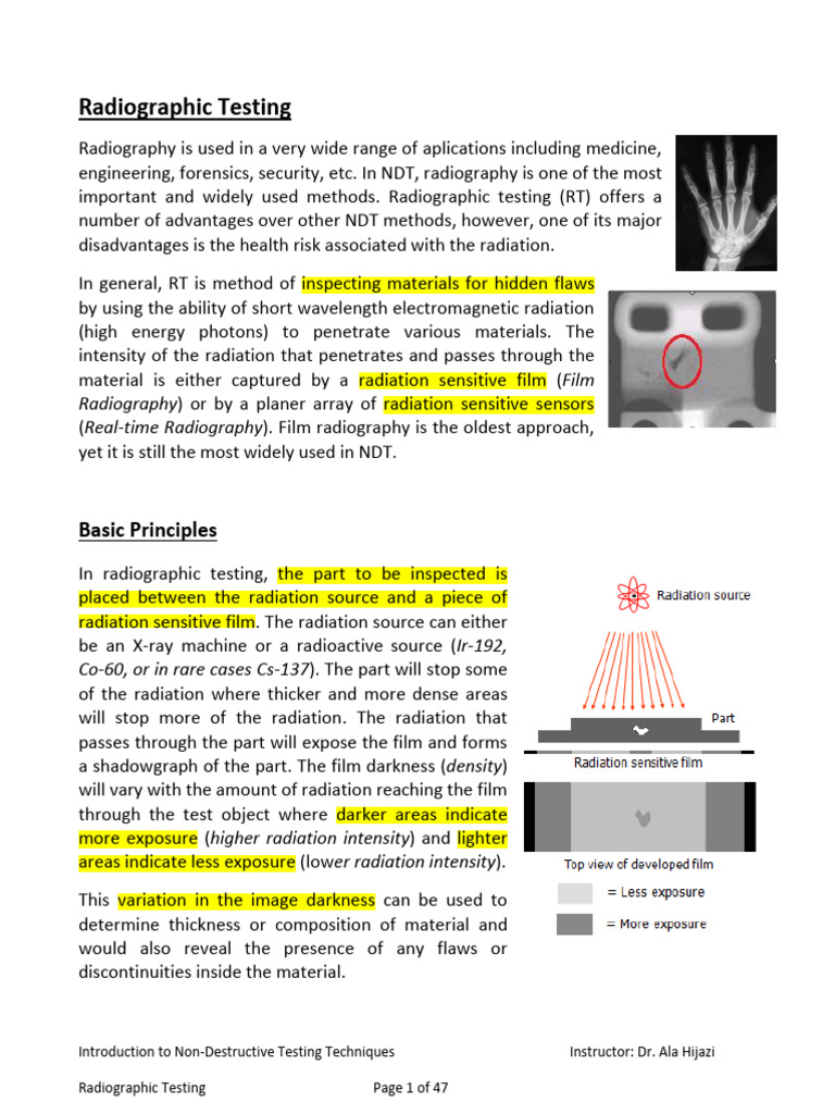Radiographic Testing: Hazards & Controls | PDF | Absorbed Dose ...