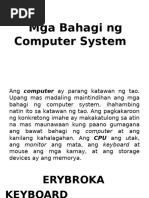 Ang Mga Bahagi NG Computer | PDF
