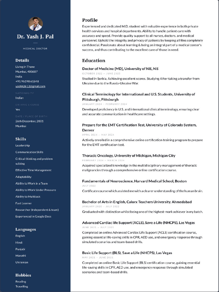 YP Resume | PDF