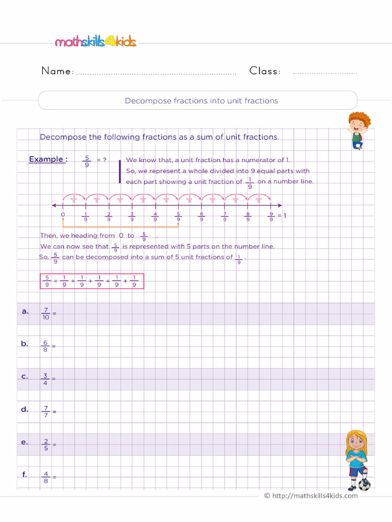 01.decompose Fractions Into Unit Fractions - Dec2ijolrbtj | PDF