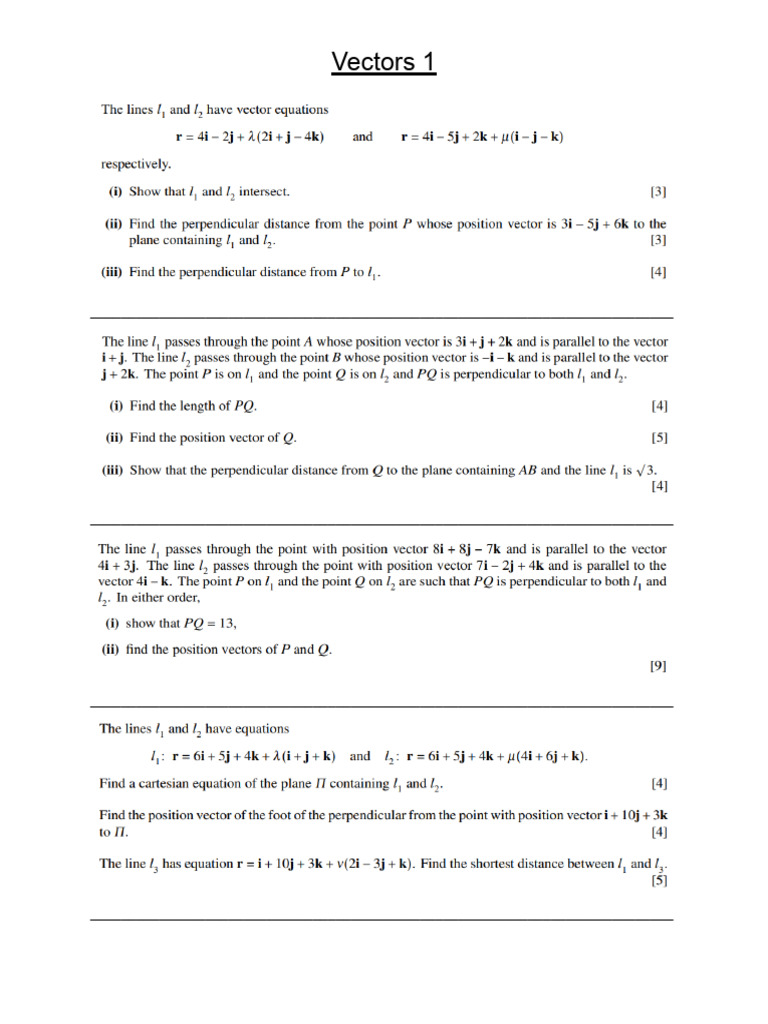 Vectors 1 1 Pdf