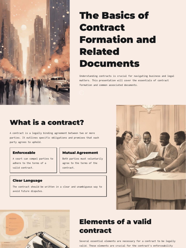 3 The Basics of Contract Formation and Related Documents | PDF ...