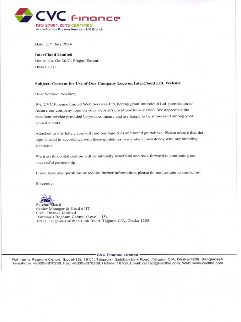 Intercloud Letter | PDF