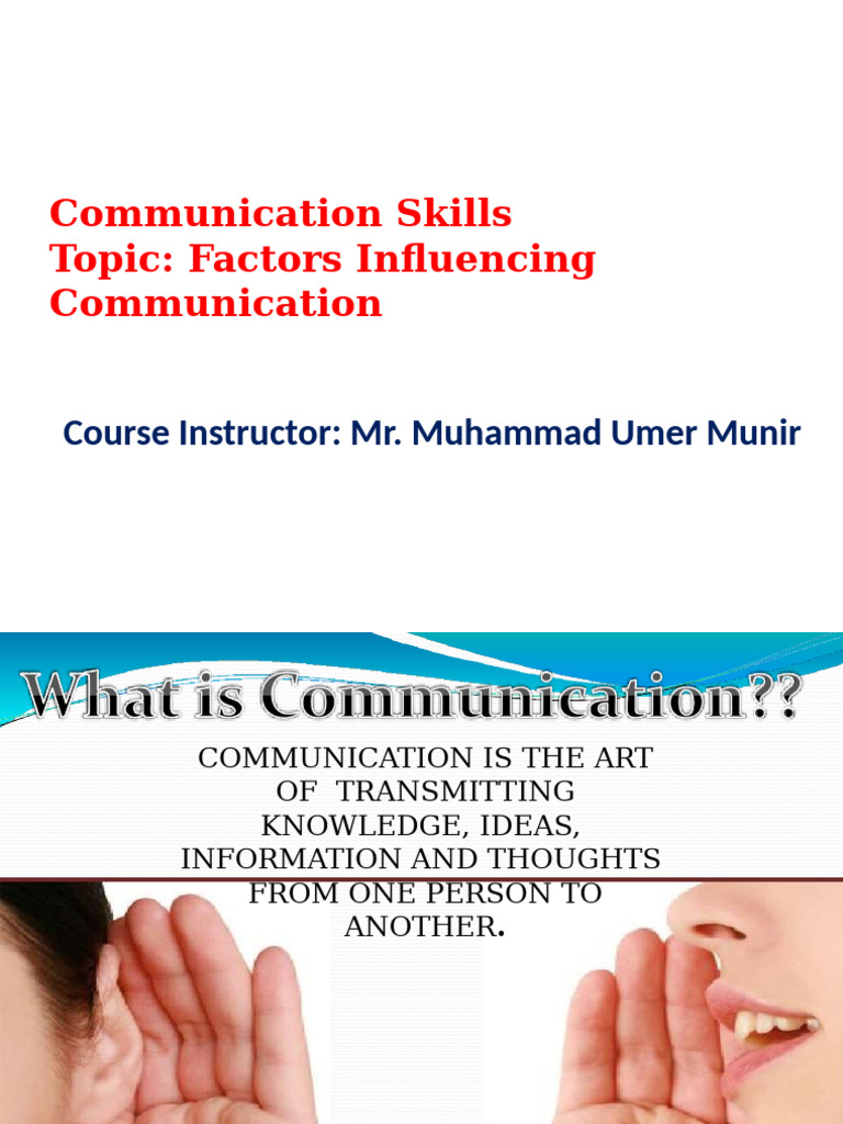 Factors Influencing Communication Skills | PDF | Communication ...