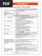 ICICI Bank Common Service Charges | PDF | Debit Card | Cheque