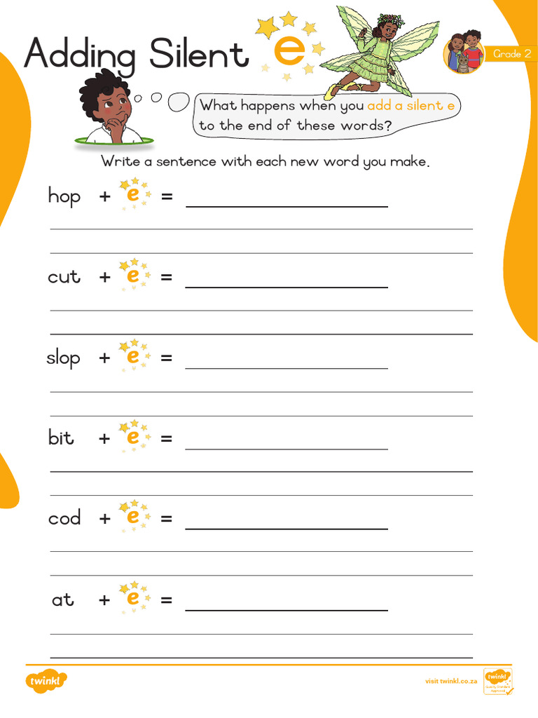 Za HL 1711513926 Grade 2 Phonics Adding Silent e Ver 2 | PDF