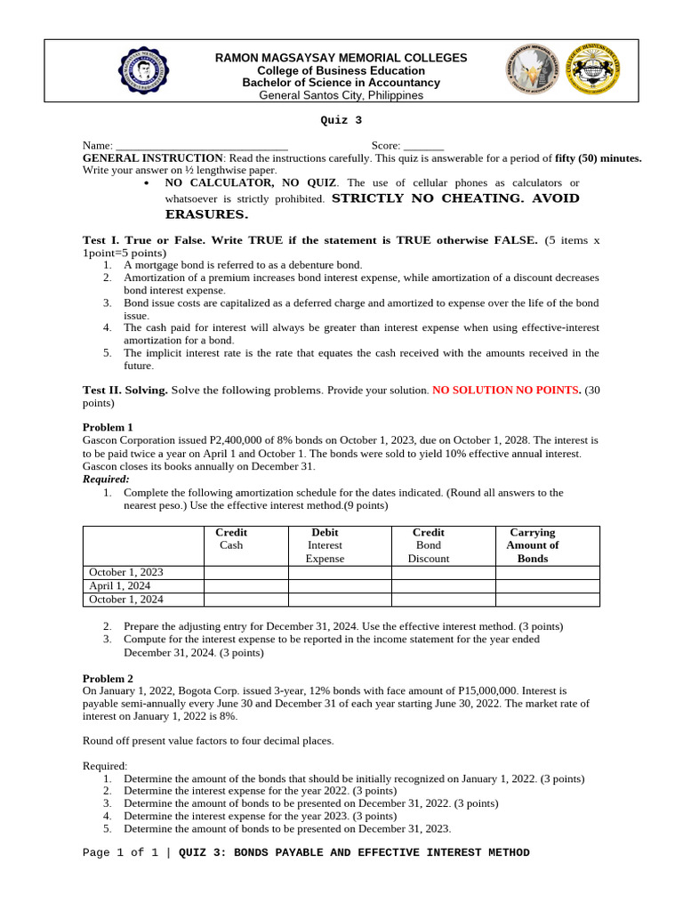 Chapter 3-Bonds Payable | PDF | Interest | Bonds (Finance)