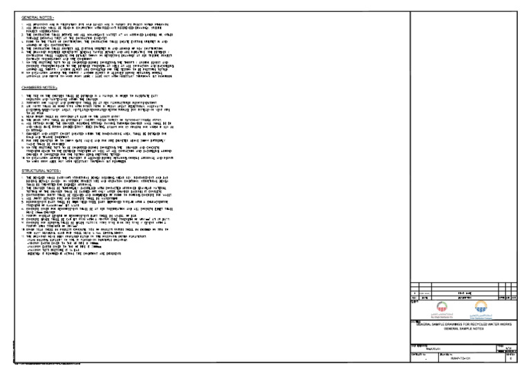 RW-P-TD-101 - Drawing General Sample Notes - R0 | PDF