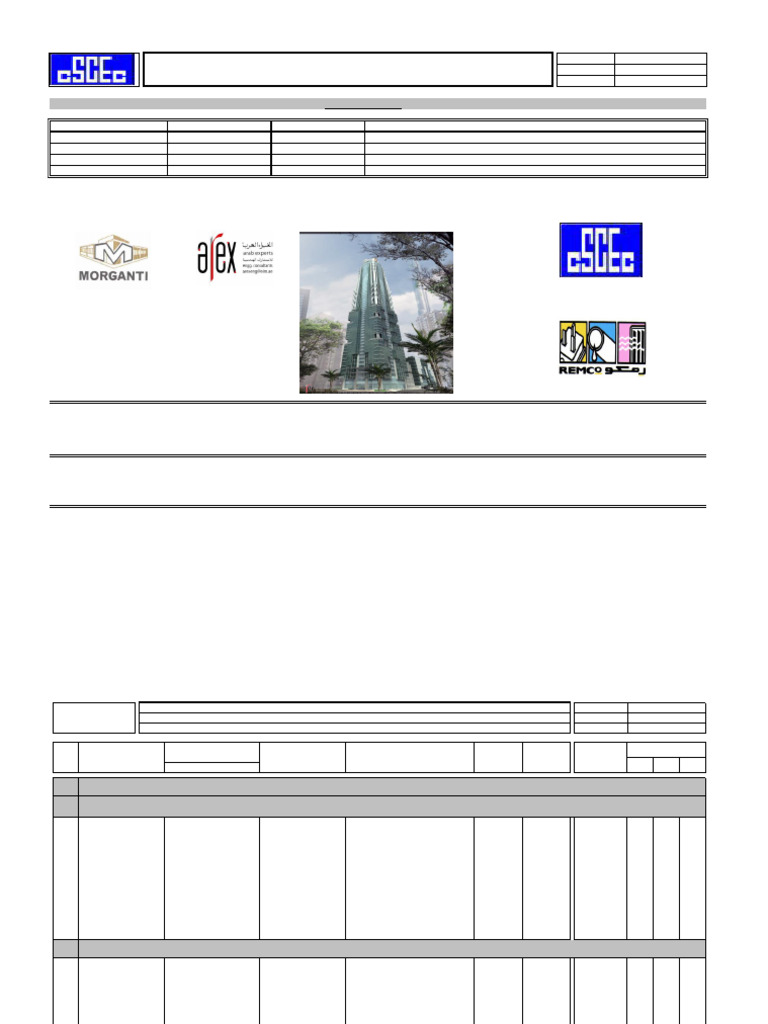 Al Hikma Tower: Clause Revision Date Subject of Amendment | PDF | Specification (Technical ...