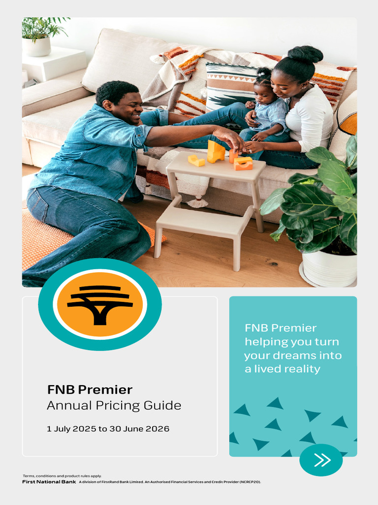 FNB Premier Account Annual Pricing Guide | PDF | Credit Card | Debit Card