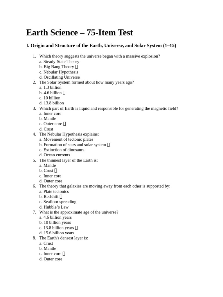 Earth and Life Science Reviewer | PDF | Earth | Rock (Geology)