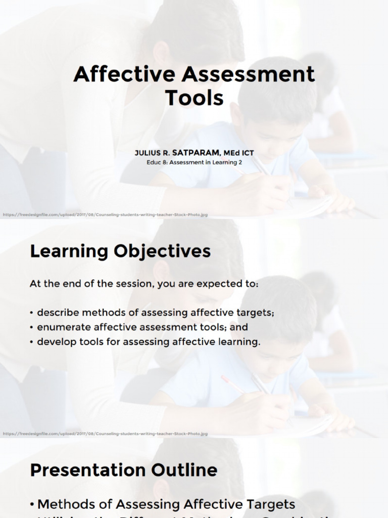 Lecture - Development of Affective Assessment Tools | PDF