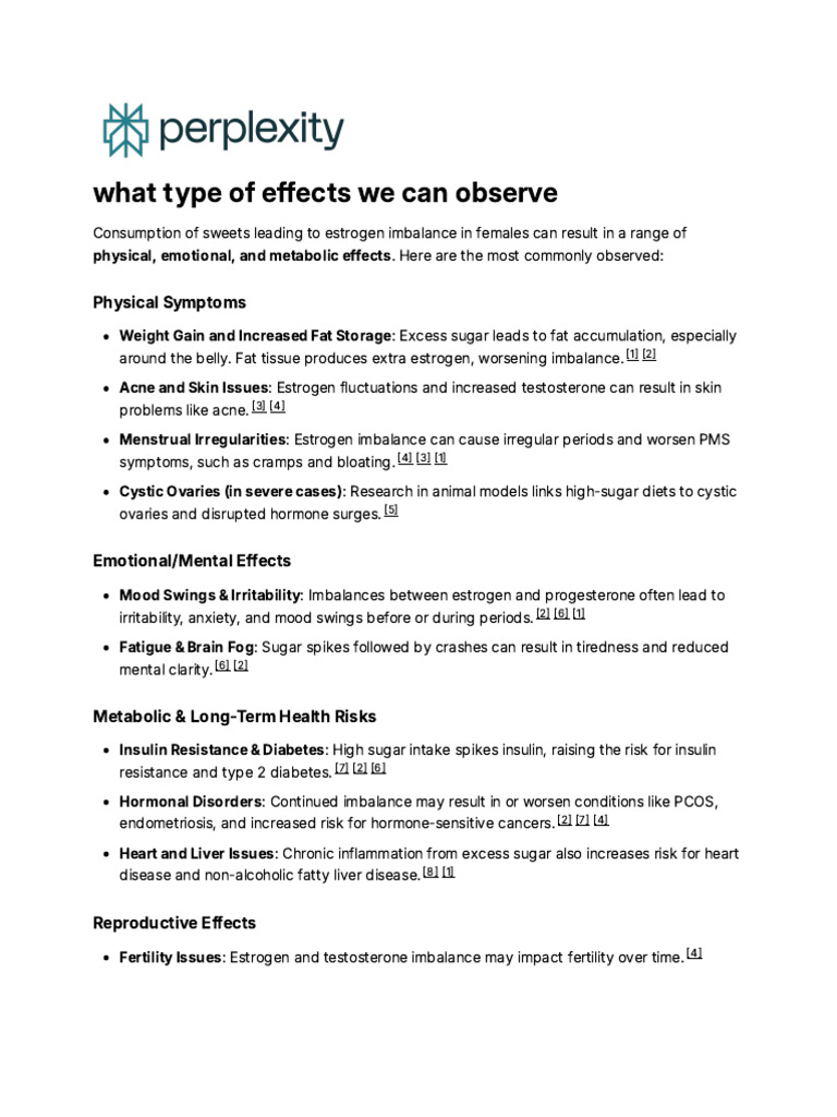 What Type of Effects We Can Observe | PDF | Estrogen | Menopause