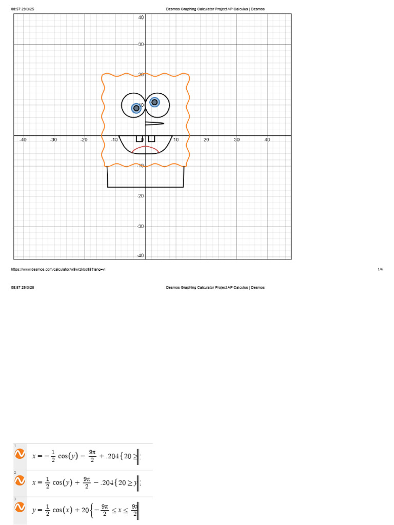 Desmos AP Calculus Graphing Project | PDF