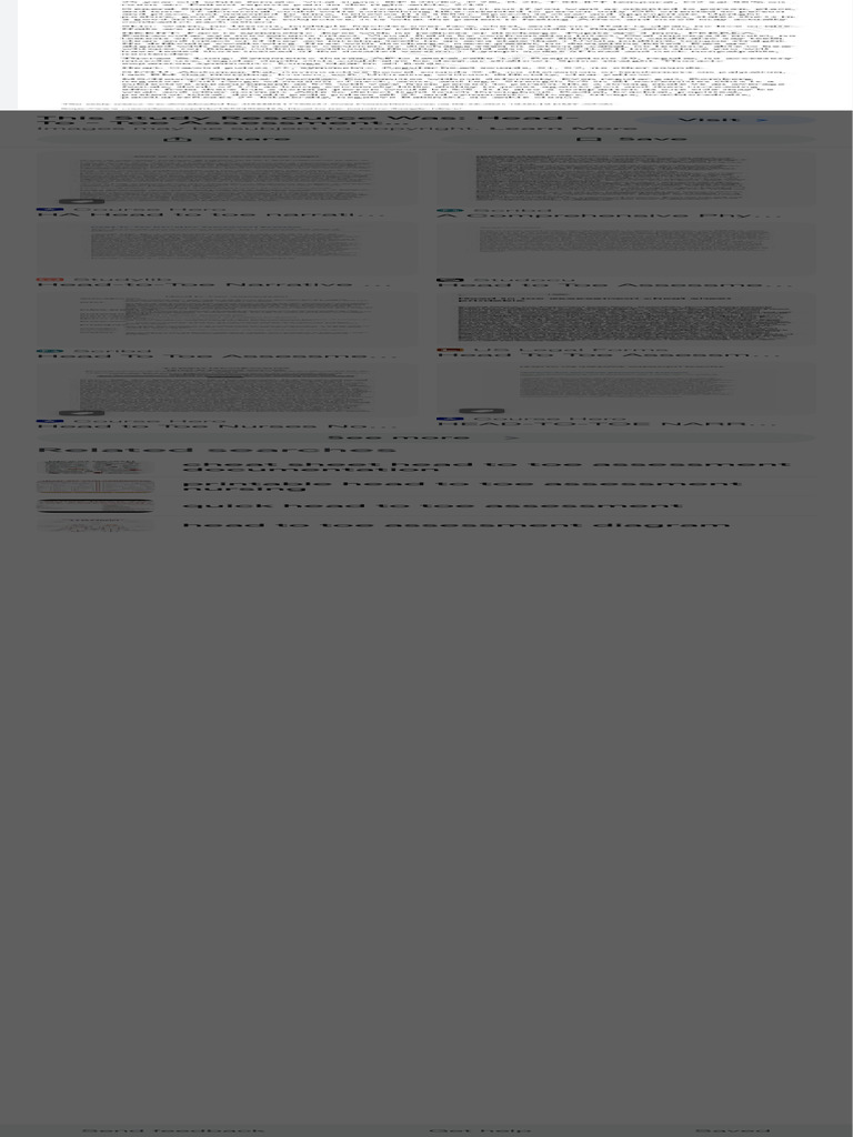 Sample Nursing Documentation Head Toe Assessment - Google Search | PDF