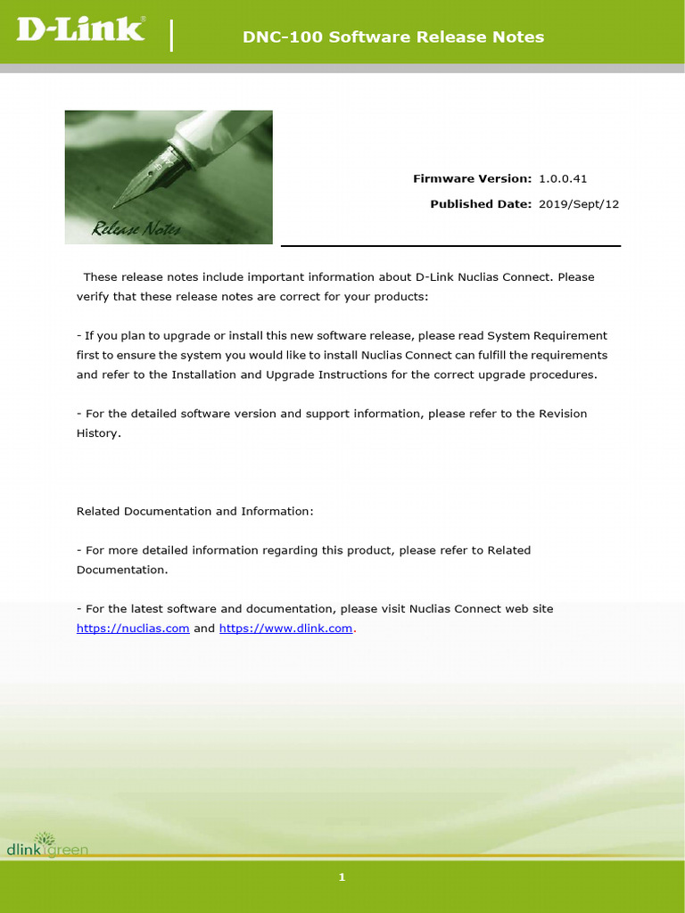 DNC-100 Release Notes and Requirements | PDF | Network Interface ...