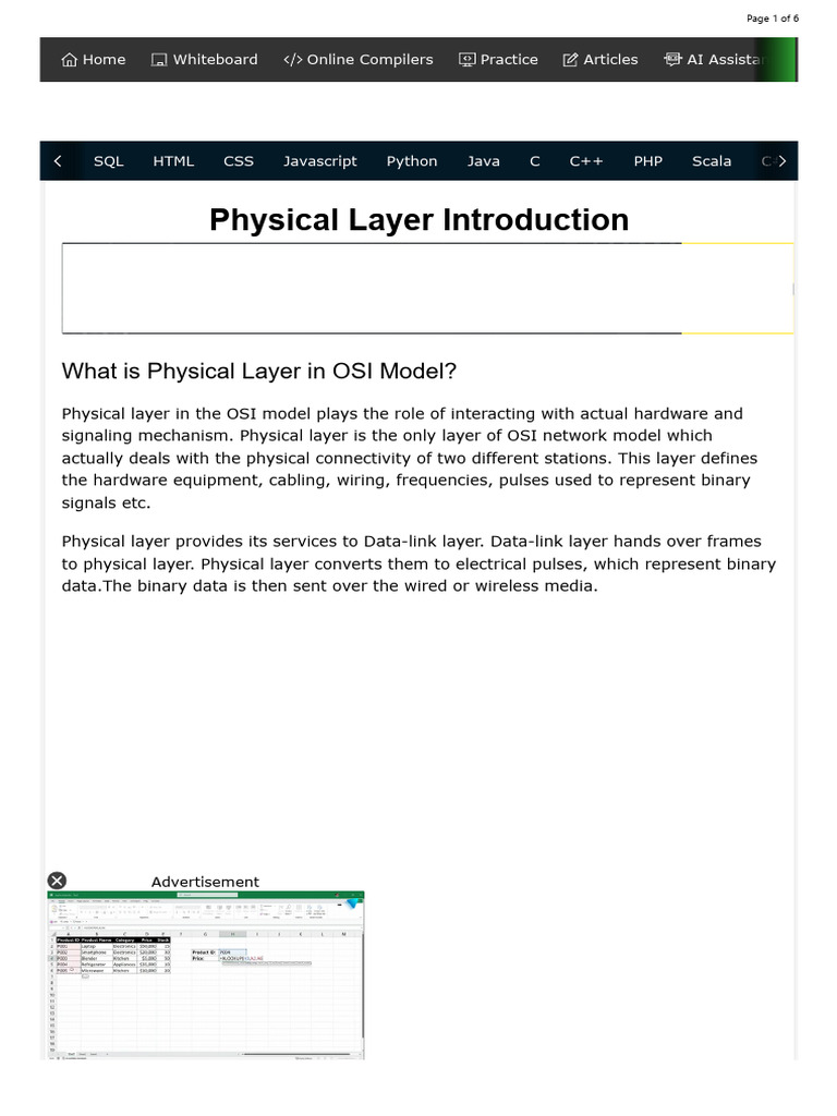 Physical Layer in Data Communication | PDF | Transmission Medium ...