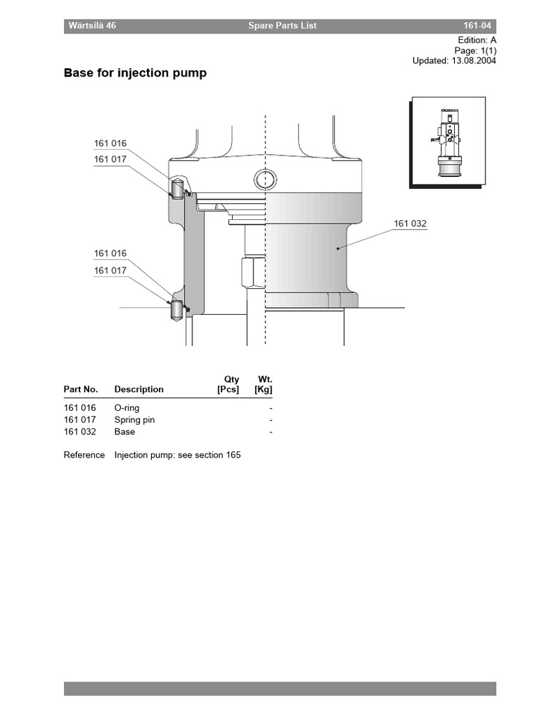 Spa-161-04a Base For Injection Pump | PDF