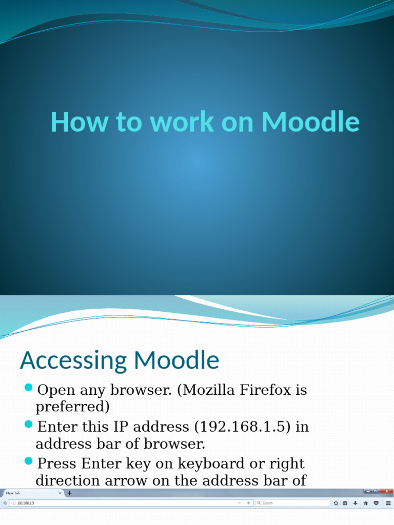Working in Moodle | PDF
