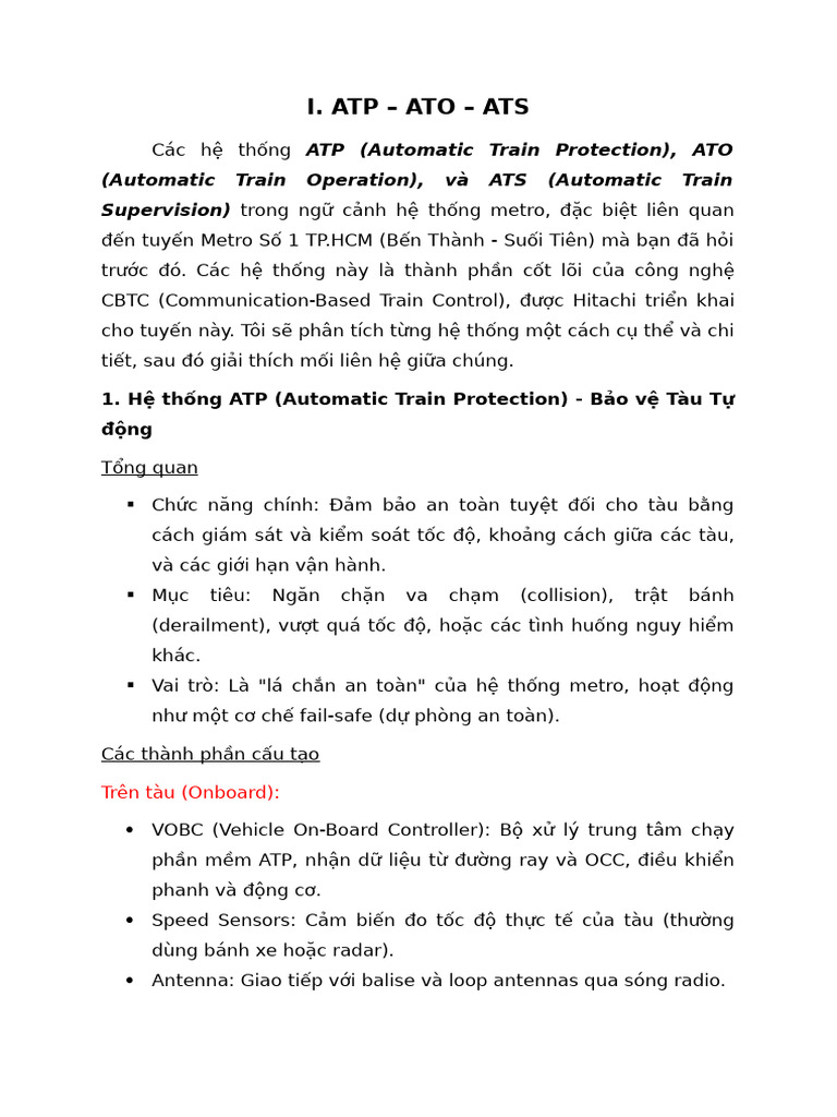 Hệ Thống Atp, Ato, Ats | PDF