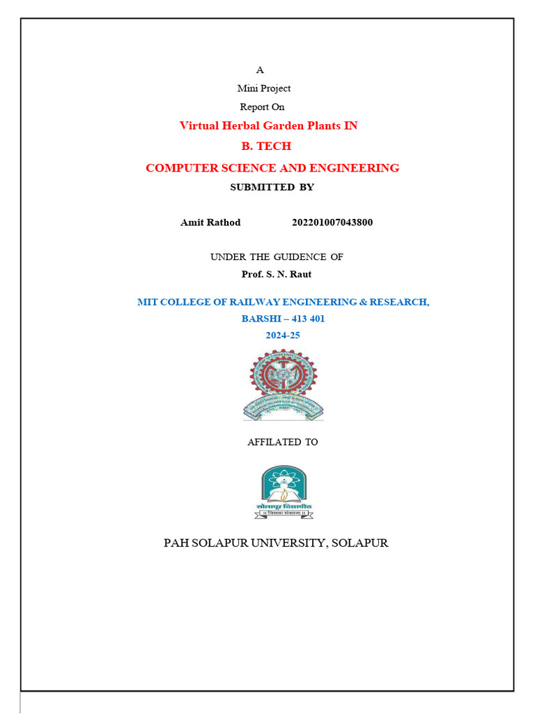 Project Report Amit Rathod | PDF | Databases | Web Application