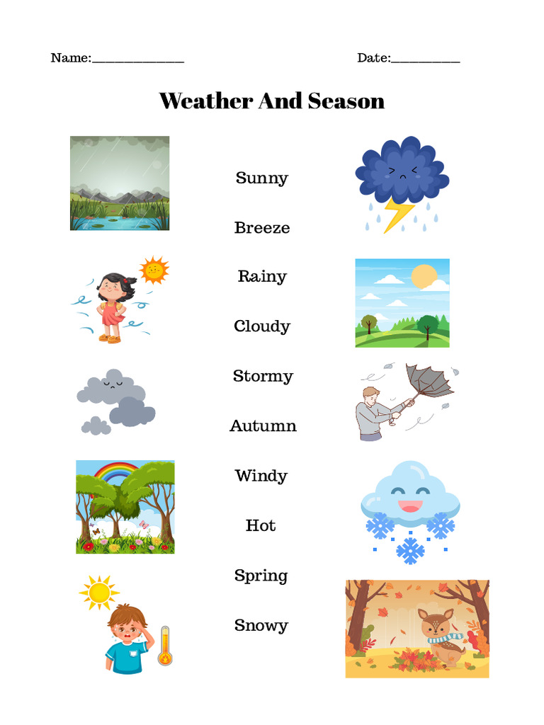 Weather Worksheet for Kids | PDF