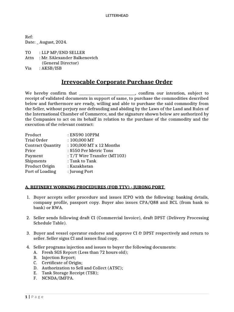 1d Icpo TTV Jurong Port Ak - MP | PDF | Receipt