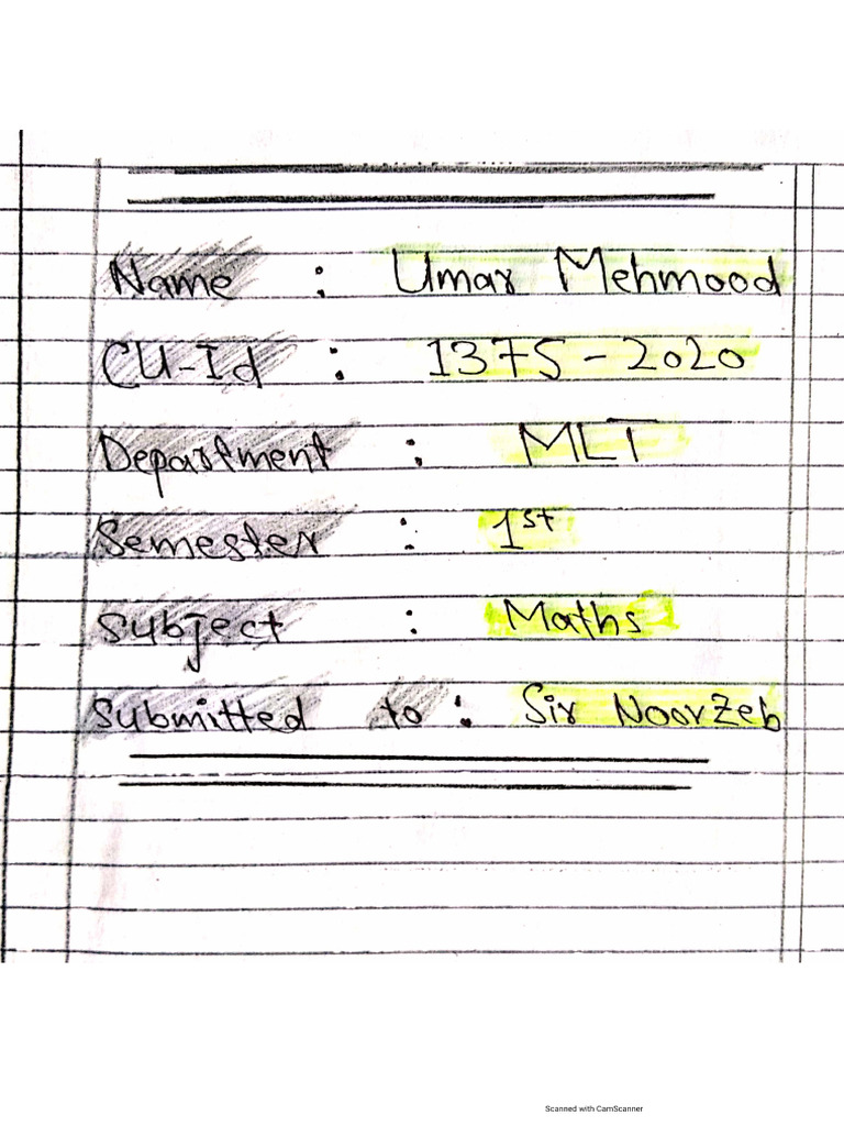 Umar Mehmood Cu I'd 1375-2020 | PDF