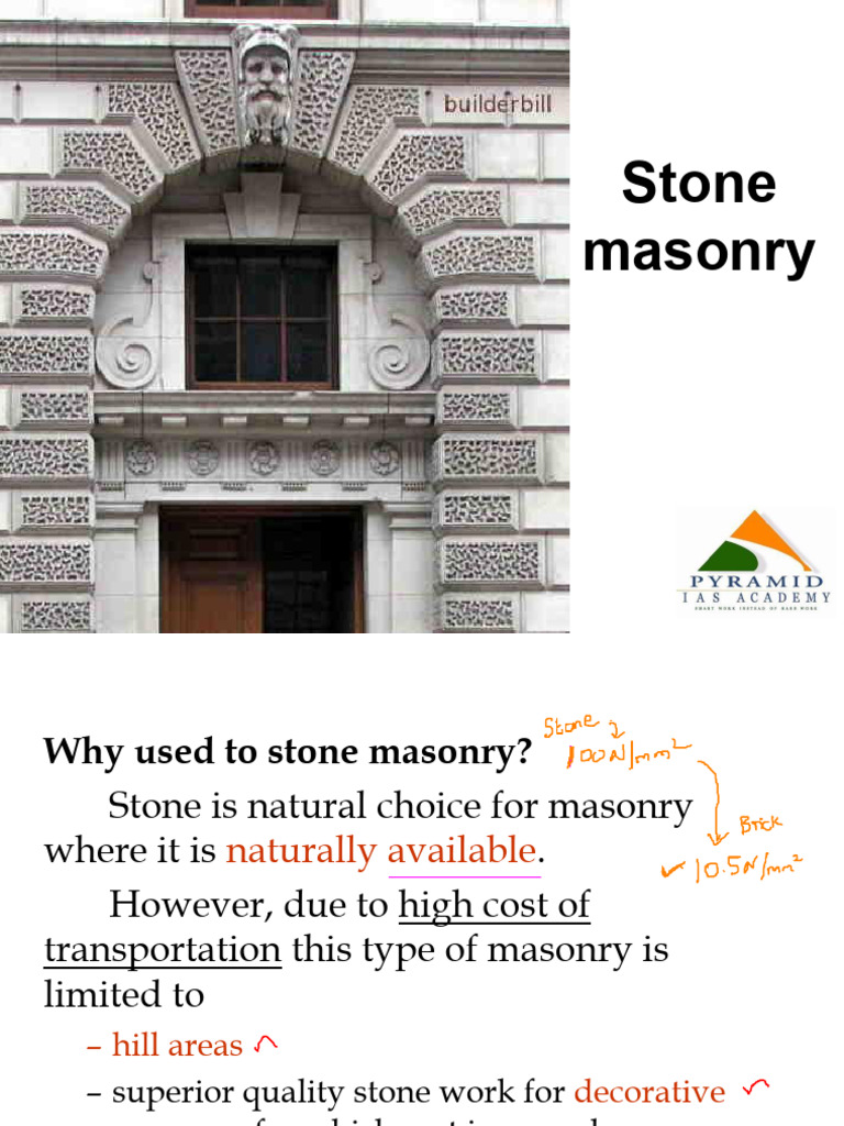 Types of Joints in Stone Masonry | PDF | Masonry | Door