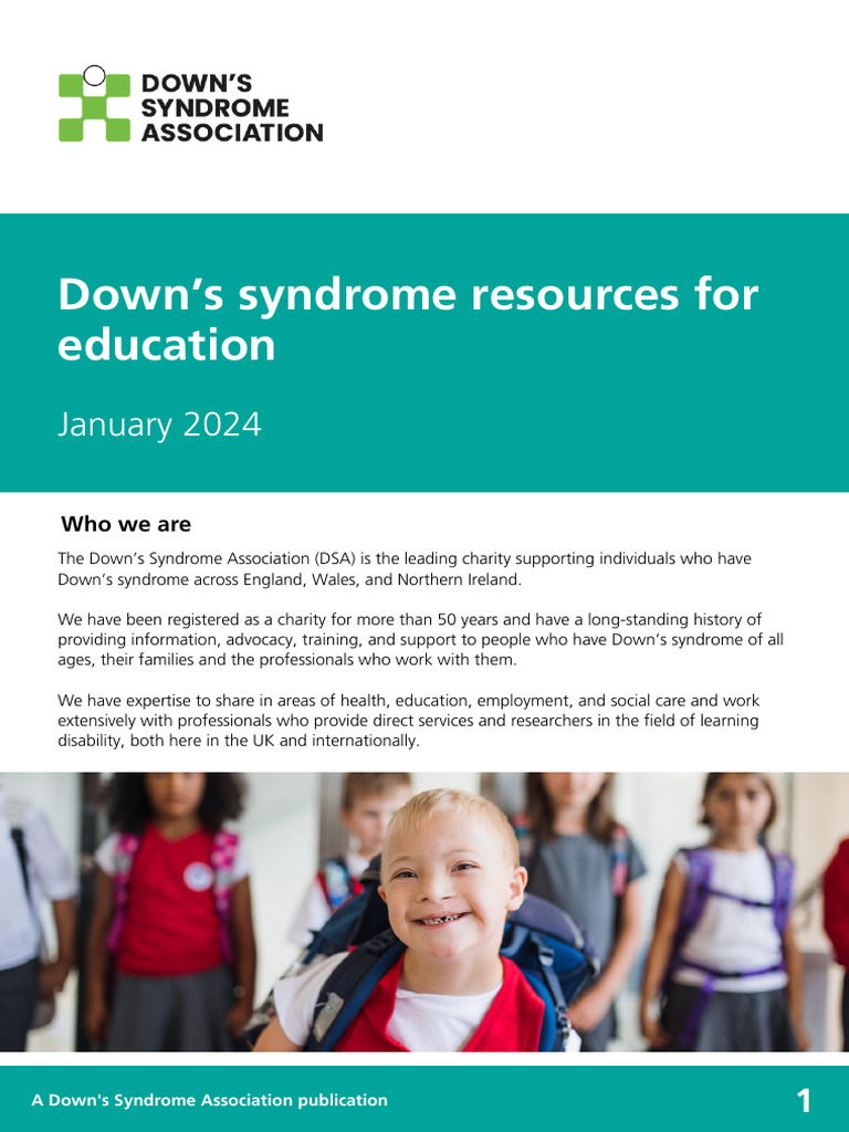 Downs Syndrome Resources For Education 01.24 | PDF | Inclusion ...