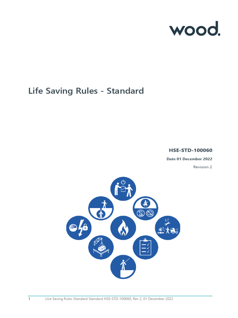 Life Saving Rules Standard HSE-STD-100060 | PDF | Safety | Occupational ...