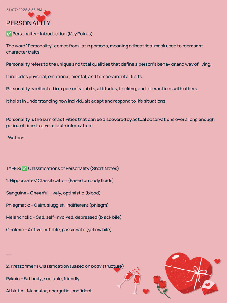 Personality | PDF | Emotions | Temperament