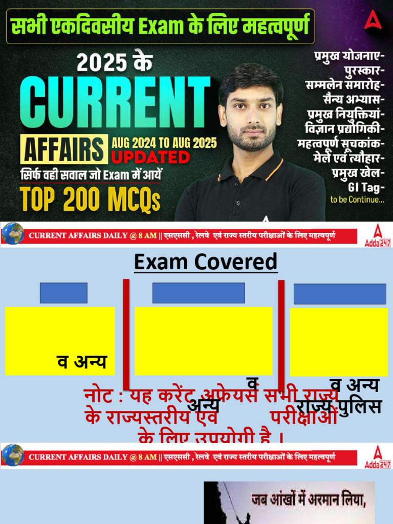 India Current Affairs Jan-July 2025 | PDF